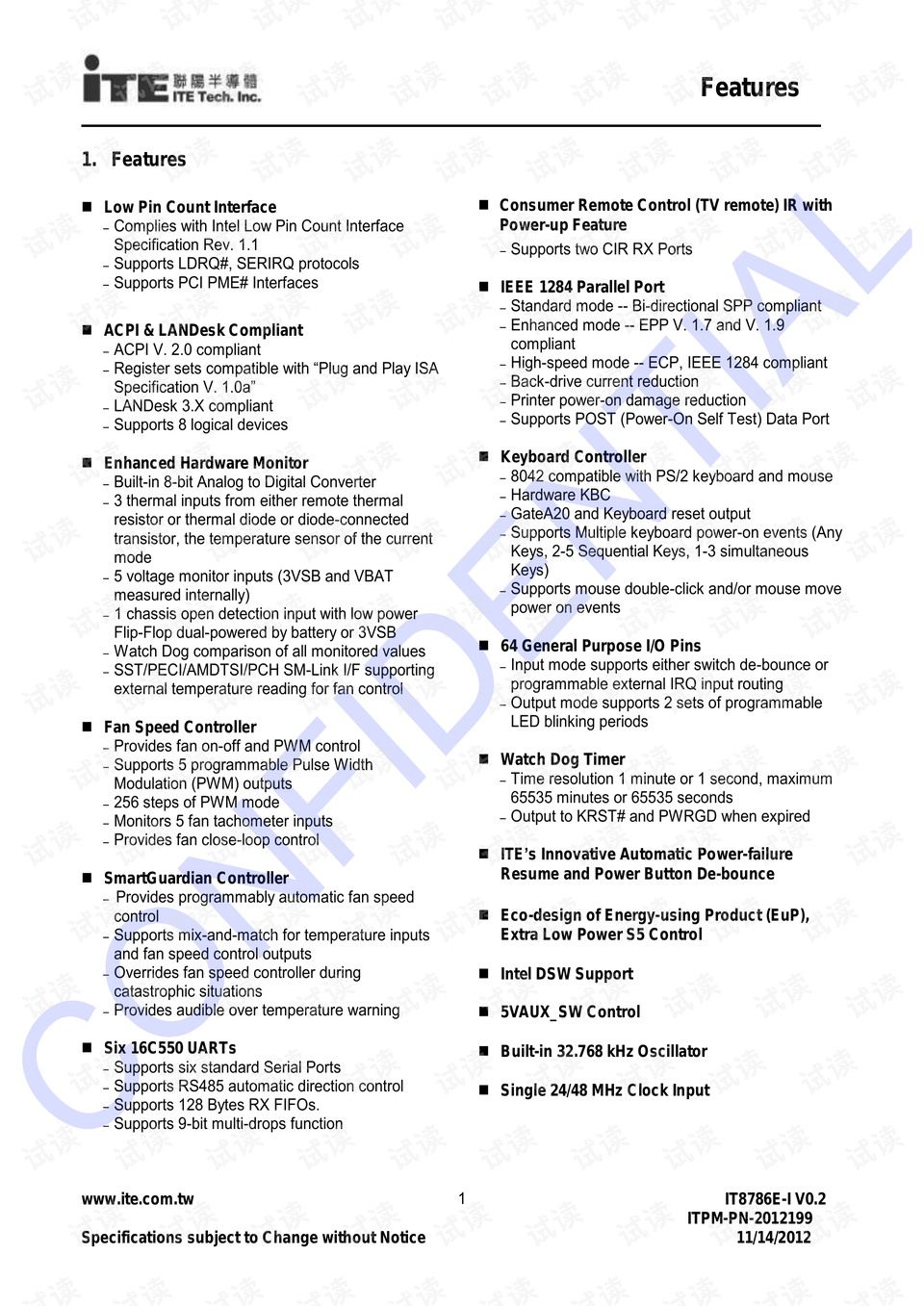 IT8786E-I工控主板Super I/O芯片详解 - CSDN文库