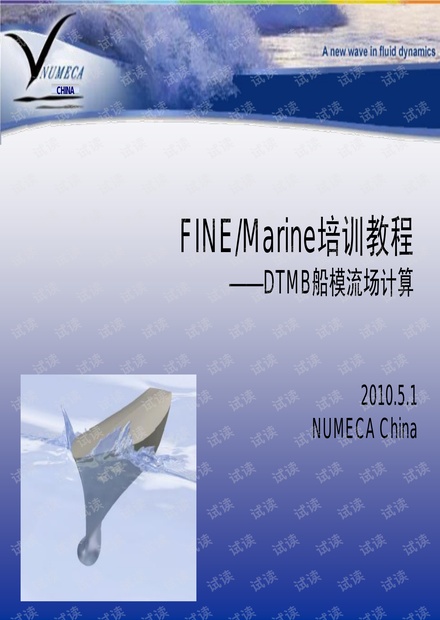 FINEMARINE_DTMB：详解DTMB船模流场计算设置教程 - CSDN文库