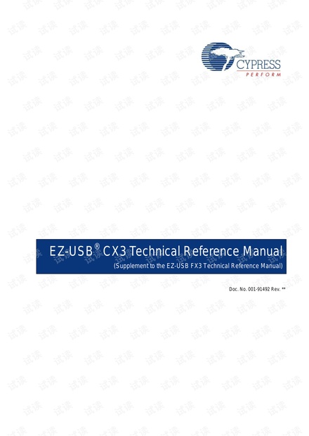 EZ-USB CX3 技术参考手册：MIPI CSI-2到USB 3.0高速接口解决方案 - CSDN文库