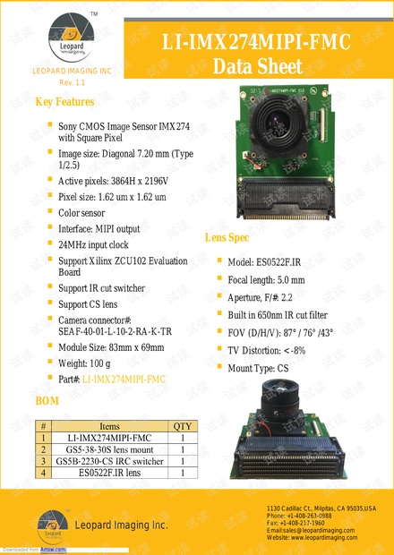 LI-IMX274MIPI-FMC_datasheet_1_IMX274资源-CSDN下载