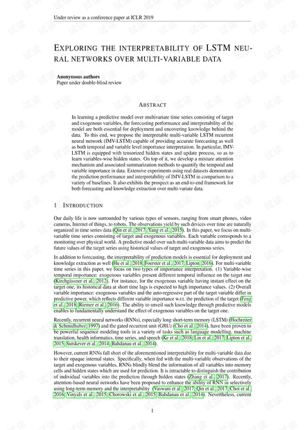 IMV-LSTM:多变量LSTM的可解释预测与知识挖掘 - CSDN文库