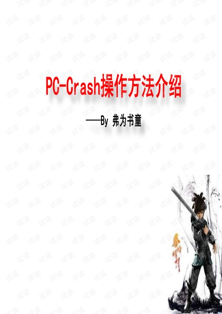 PC-CRASH操作简介_pc-crash,pccrash资源-CSDN下载