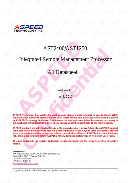 aspeedAST2400带水印datasheet_ast2400,ast2400显卡驱动资源-CSDN下载