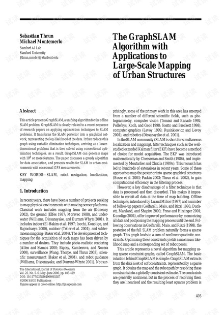 GraphSLAM算法在大规模地图构建中的应用 - CSDN文库