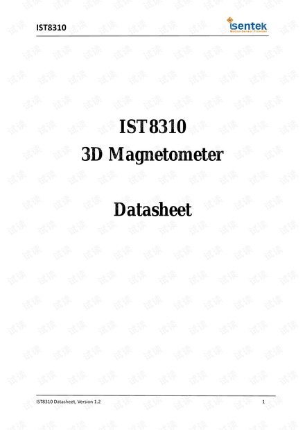 IST8310-datasheet.pdf_ist8310用户手册中文资源-CSDN下载