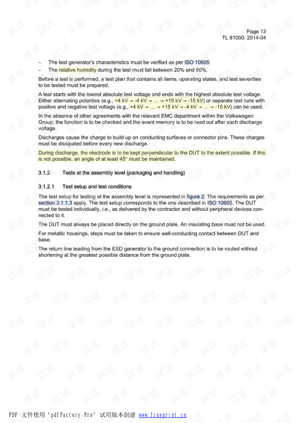 VOLKSWAGEN大众汽车EMC试验标准TL81000eng042014.pdf_tl81000标准,vw81000-硬件开发文档类资源 ...