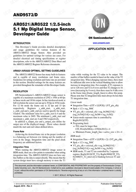 AR0521/AR0522图像传感器开发者指南 - CSDN文库