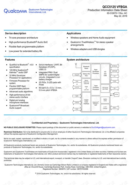 QCC5125: 高性能蓝牙音频SoC与灵活开发平台 - CSDN文库