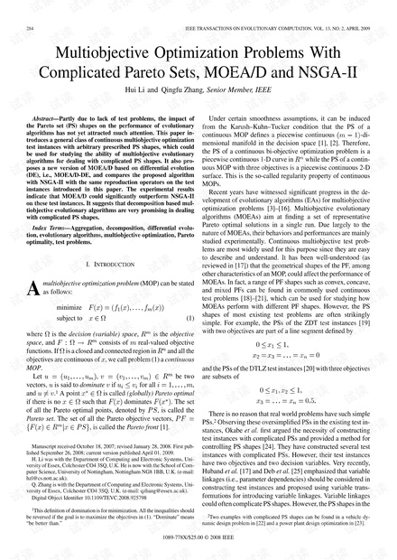 复杂帕累托集的多目标优化：MOEA/D-DE与NSGA-II的对比 - CSDN文库