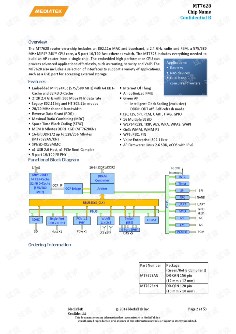 Mt7628datasheetpdf 硬件开发文档类资源 Csdn下载 