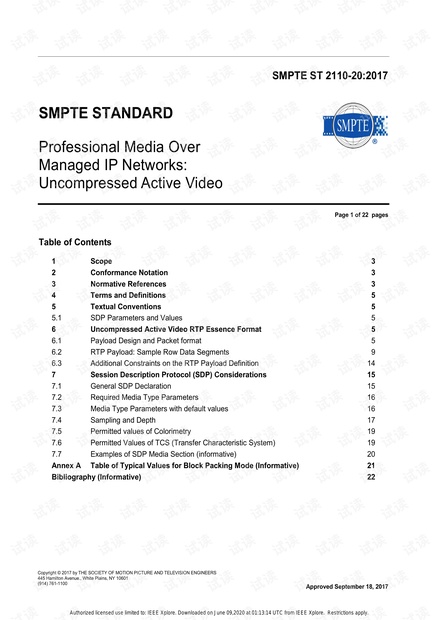 SMPTEST2110-20标准_ST2110资源-CSDN下载