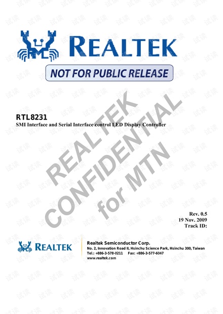 RTL8231_Datasheet_D_V0.8.pdf_rtl8231数据手册,rtl8231资料资源-CSDN下载