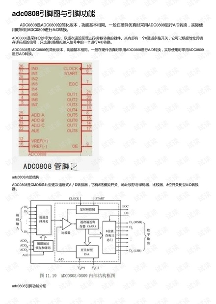 adc0808引脚图与引脚功能_ad82088引脚功能,adc0808实物图引脚资源-CSDN下载
