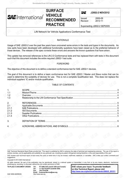 SAEJ2602-2-2012-LINNetworkforVehicleApplicationsConformanceTest.pdf资源 ...