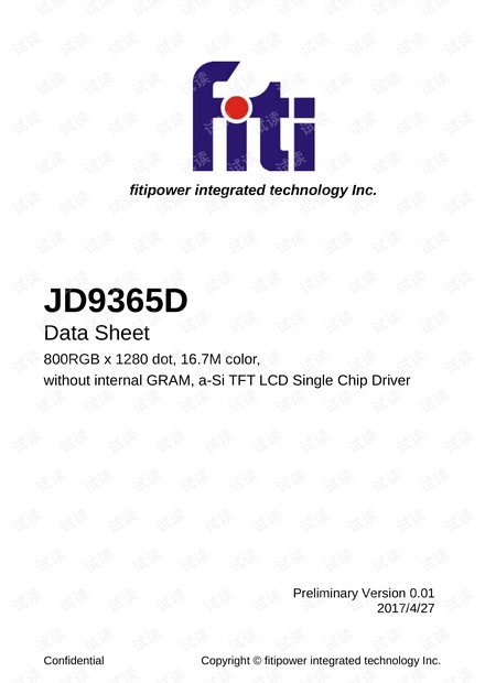 JD9365D_DataSheet_V0.01_20170427_jd9365规格书资源-CSDN下载