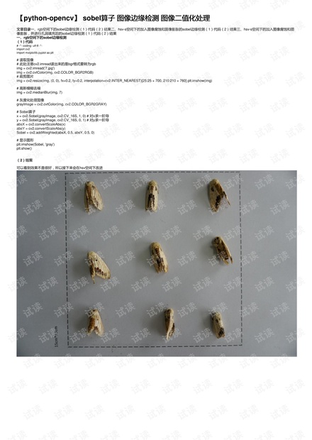 【python Opencv】sobel算子图像边缘检测图像二值化处理opencvjs教程资源 Csdn文库 资源 Csdn文库 