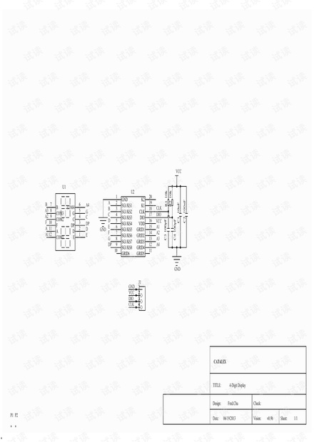 3641AS-1带时钟点4位0.36寸共阳数码管v0.9b原理图.pdf_3461as数码PCB资源-CSDN下载