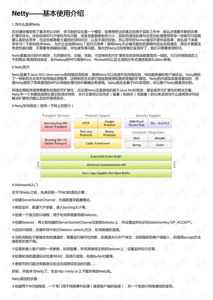 Netty入门教程：简单易用的高性能nio框架 Csdn文库