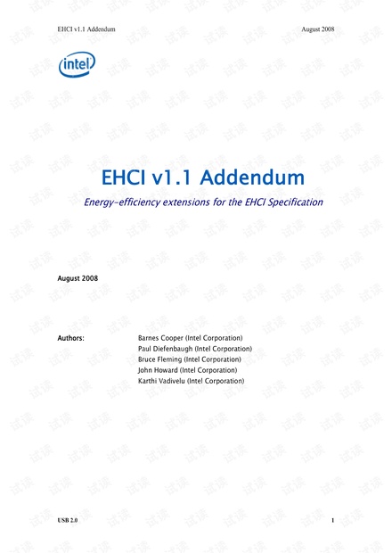 USB2.0 EHCI v1.1 Addendum - 能效扩展 - CSDN文库