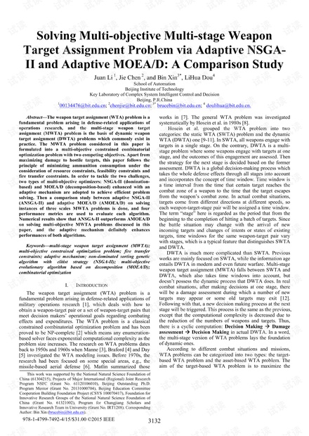 自适应NSGA-II与MOEA/D：多目标多阶段武器目标分配问题的对比研究 - CSDN文库