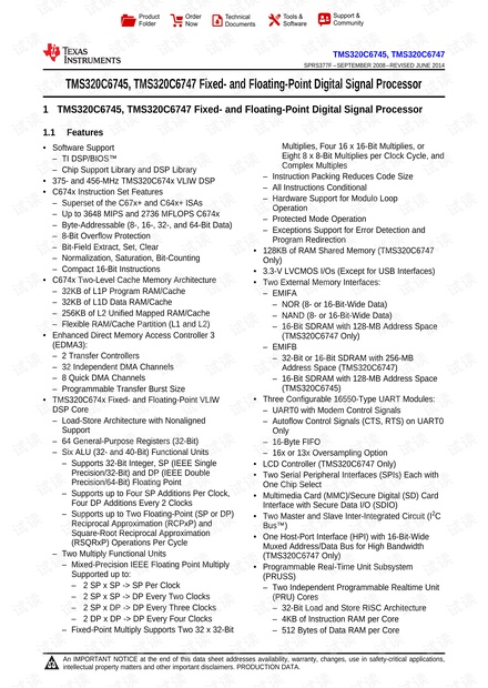 TMS320C6747手册资源-CSDN下载