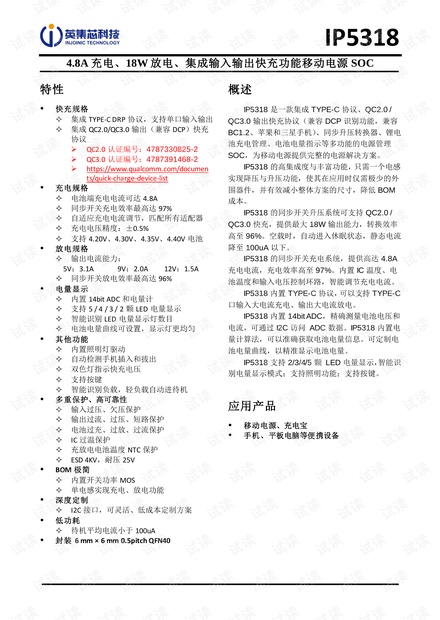 IP5318快充芯片中文手册资源-CSDN下载