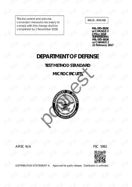 MIL-STD-883K：2018完整英文电子版（785页）.pdf_MIL-STD-883K test methods for ...