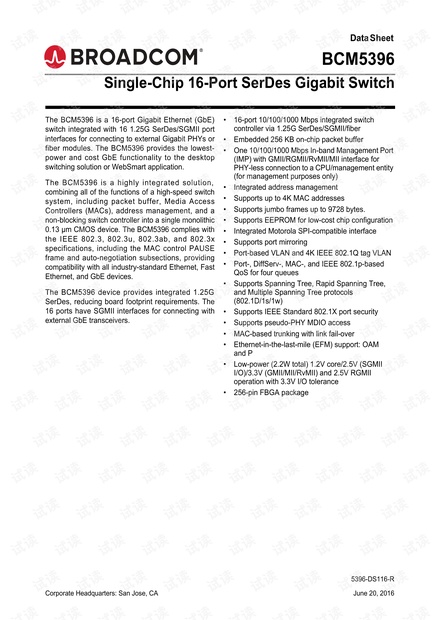 BCM5396_DATASHEET(完整版_带书签).pdf_bcm5396中文手册,bcm5396手册资源-CSDN下载