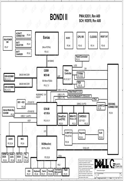 戴尔2003笔记本电路详解：主板架构与关键组件 - CSDN文库