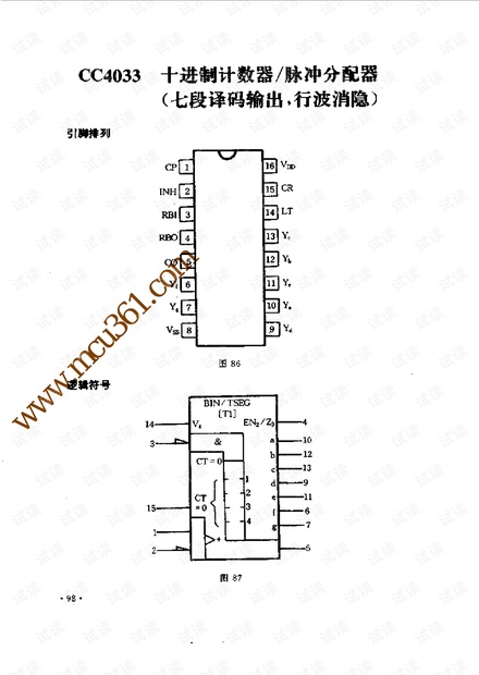 CD4033引脚时序及工作参数解析 资源-CSDN下载