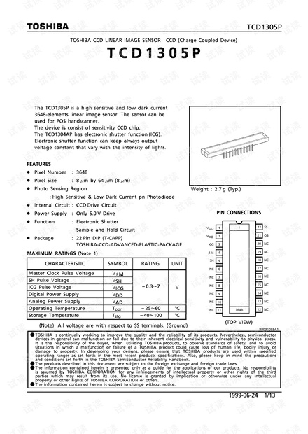 线阵CCD-TCD1305技术资料 - CSDN文库