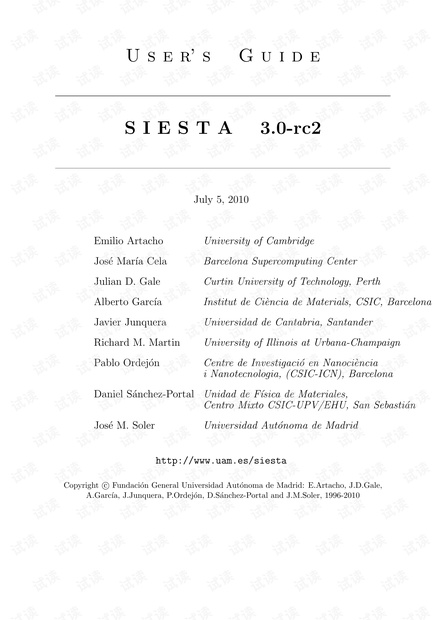 TranSIESTA-3.0-rc2manual资源-CSDN下载