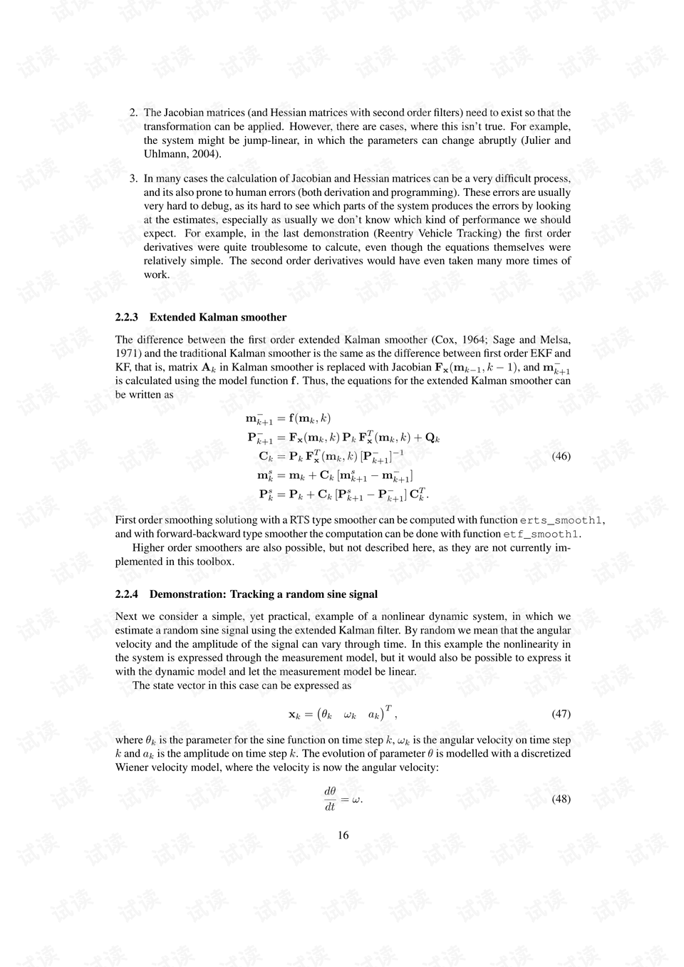 Matlab工具箱EKF/UKF手册：最优滤波与平滑 - CSDN文库
