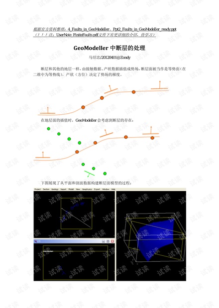 GeoModeller三维地质建模软件对断层的处理_geomodeller资源-CSDN下载