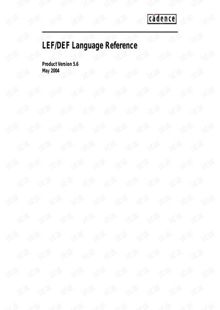 "LEFDEF参考标准概述" 资源-CSDN下载