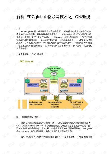 EPCglobal物联网技术解析：ONS服务详解 - CSDN文库