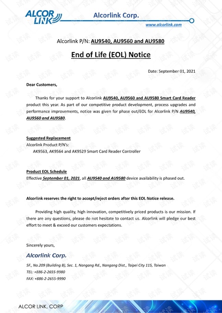 AU9540,AU9560,AU9580_EOL_Letter_202109(1).pdf资源-CSDN下载