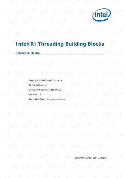 Intel TBB参考手册：多线程编程指南 - CSDN文库
