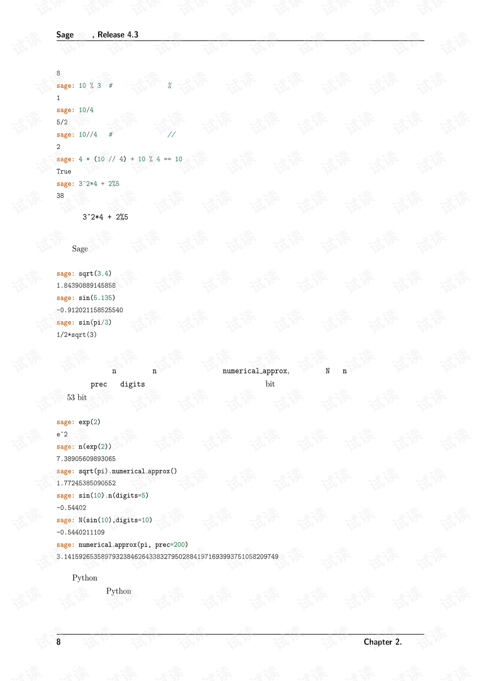 sage中文教程-Python文档类资源-CSDN下载