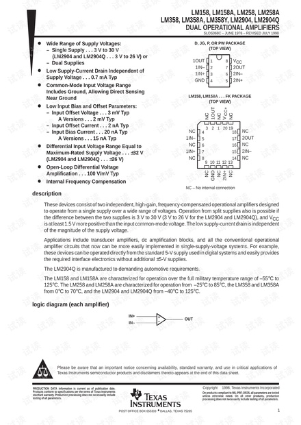 Lm358英文芯片手册lm358芯片手册资源 Csdn文库 资源 Csdn文库