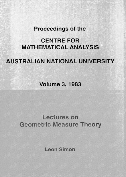 LecturesonGeometricMeasureTheory+LeonSimon资源-CSDN下载