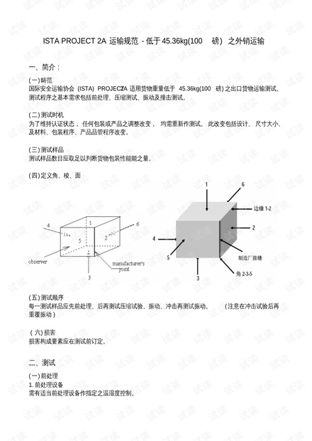 ISTA 2A出口货物轻量化跌落与运输测试指南 - CSDN文库