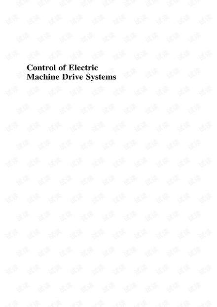 ControlofElectricMachineDriveSystemSeung-KiSul2011资源-CSDN下载