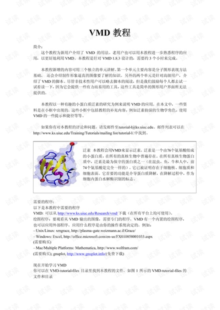 VMD教程中文版_vmd高质量渲染资源-CSDN下载