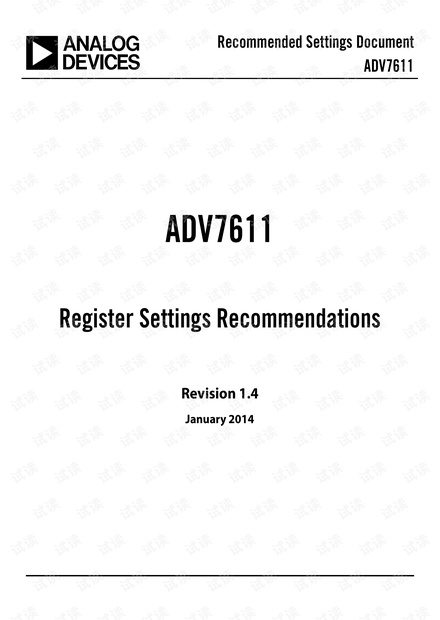 ADV7611参考配置_adv7611寄存器配置资源-CSDN下载