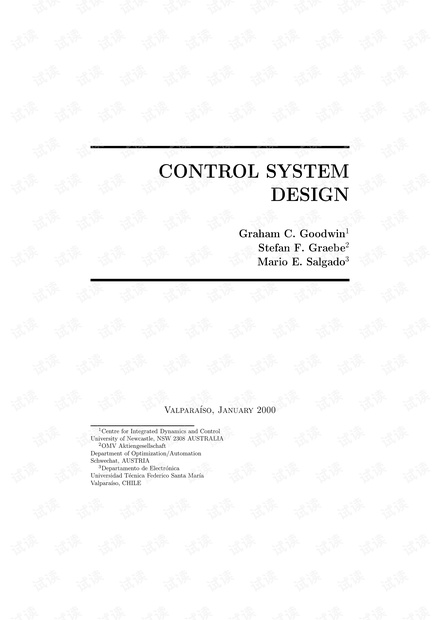 ControlSystemDesignGoodwin资源-CSDN下载