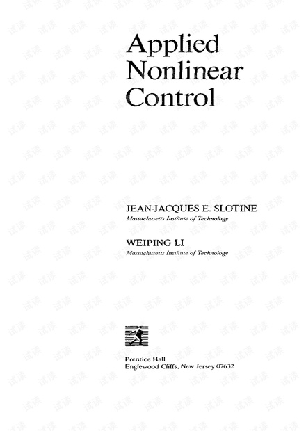 AppliedNonlinearControl应用非线性控制MIT版本_应用非线性控制中文版pdf,应用非线性控制pdf资源-CSDN下载