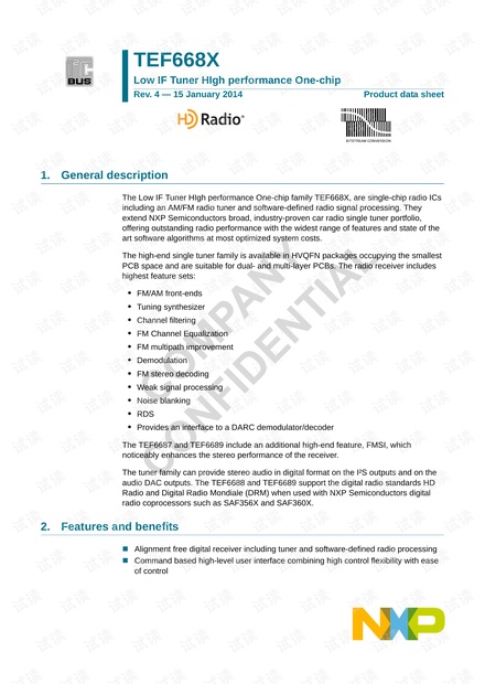 NXPTEF668XTEF6686FullDatasheet的完整数据手册_tef6686手册资源-CSDN下载