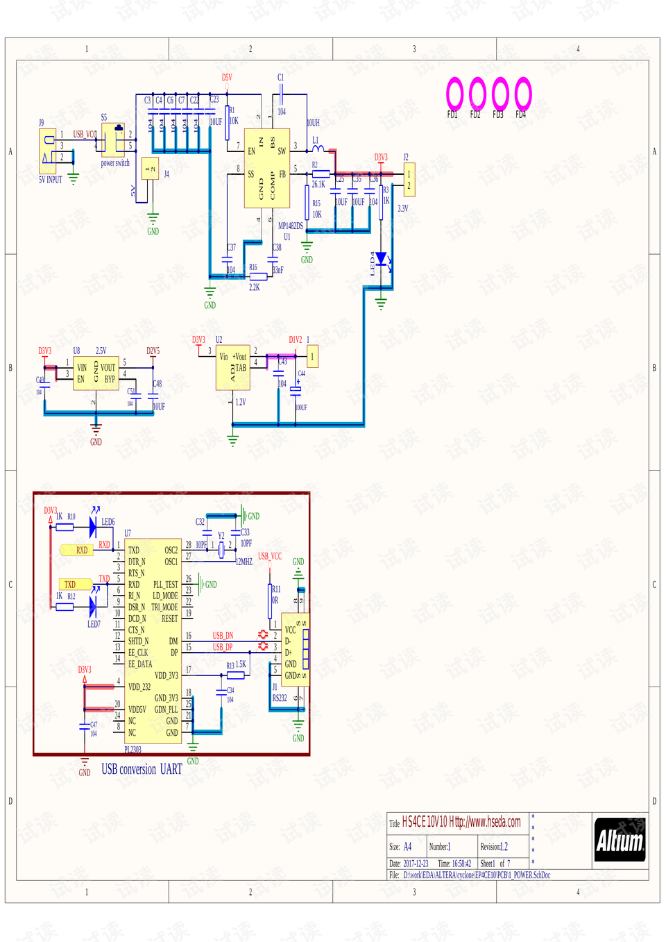 EP4CE10F17C8Cyclone4FPGA核心板PDF原理图文件.pdf_ep4ce10f17c8原理图,ep4ce10原理图资源-CSDN文库