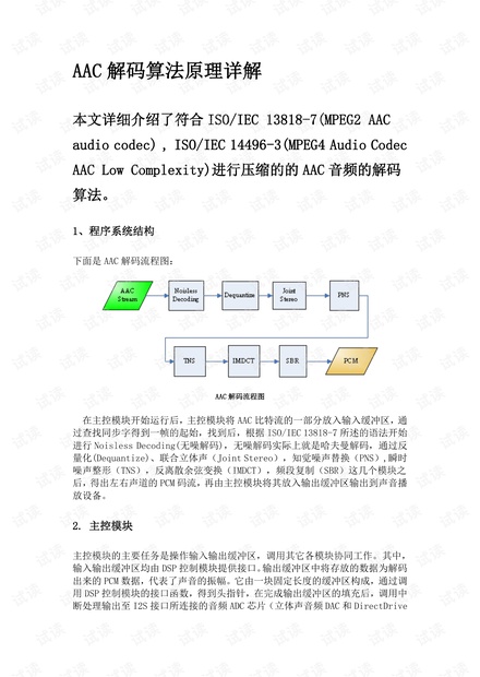 AAC音频解码算法详解：从同步到PCM输出 - CSDN文库